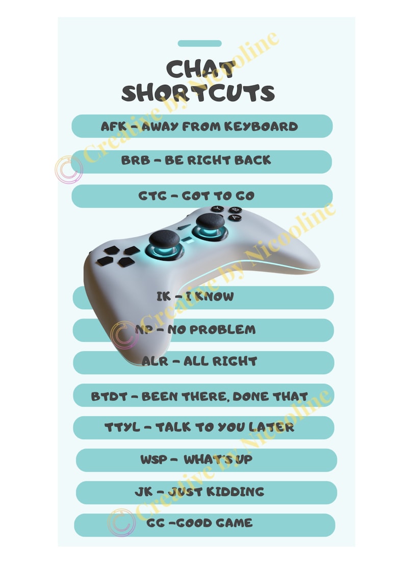 Gaming Notes, Printable Arts, Office Decor, Digital Download, Art ...