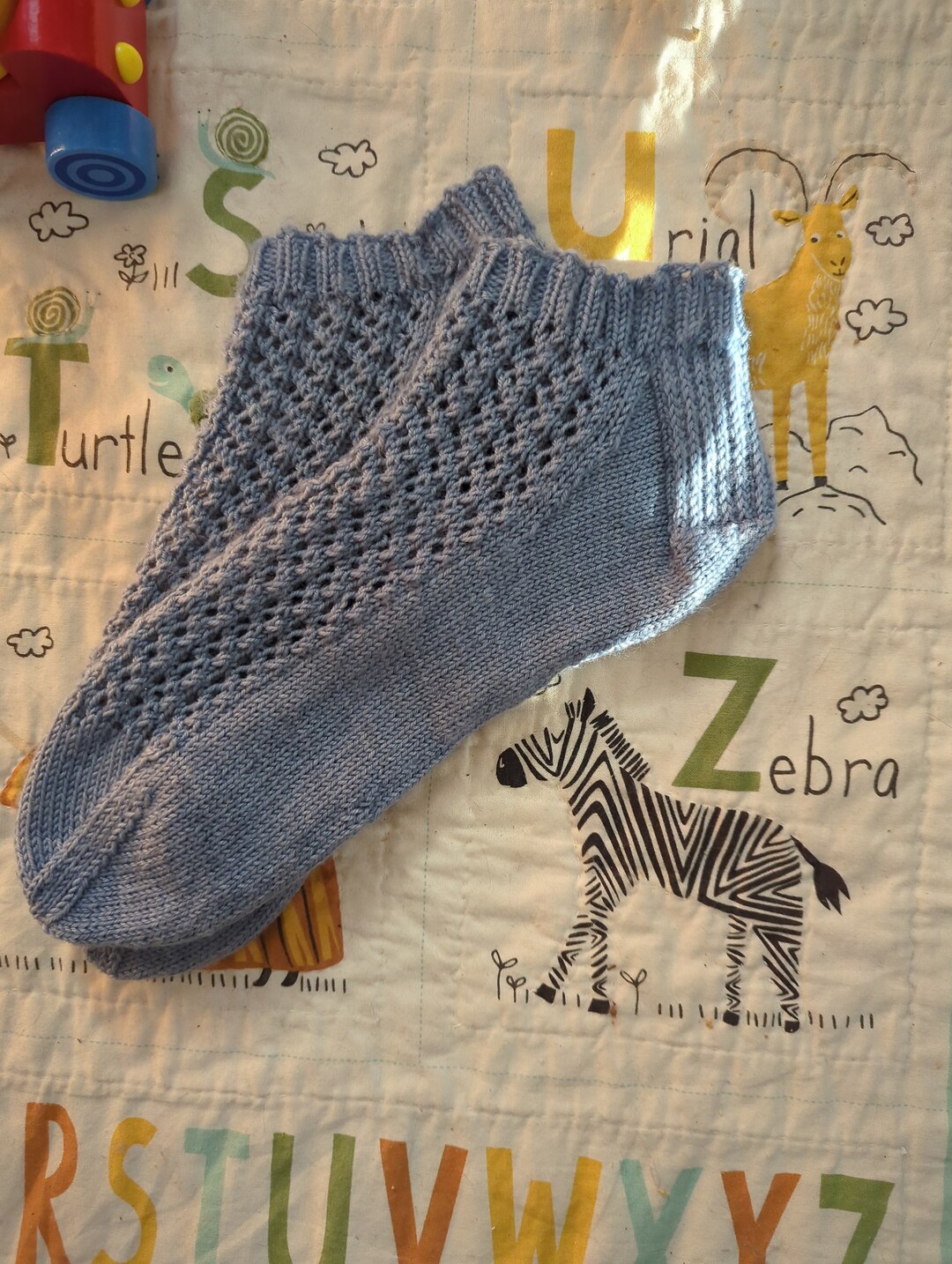 Hand Knit Wool Socks in a Lacy Pattern - Etsy