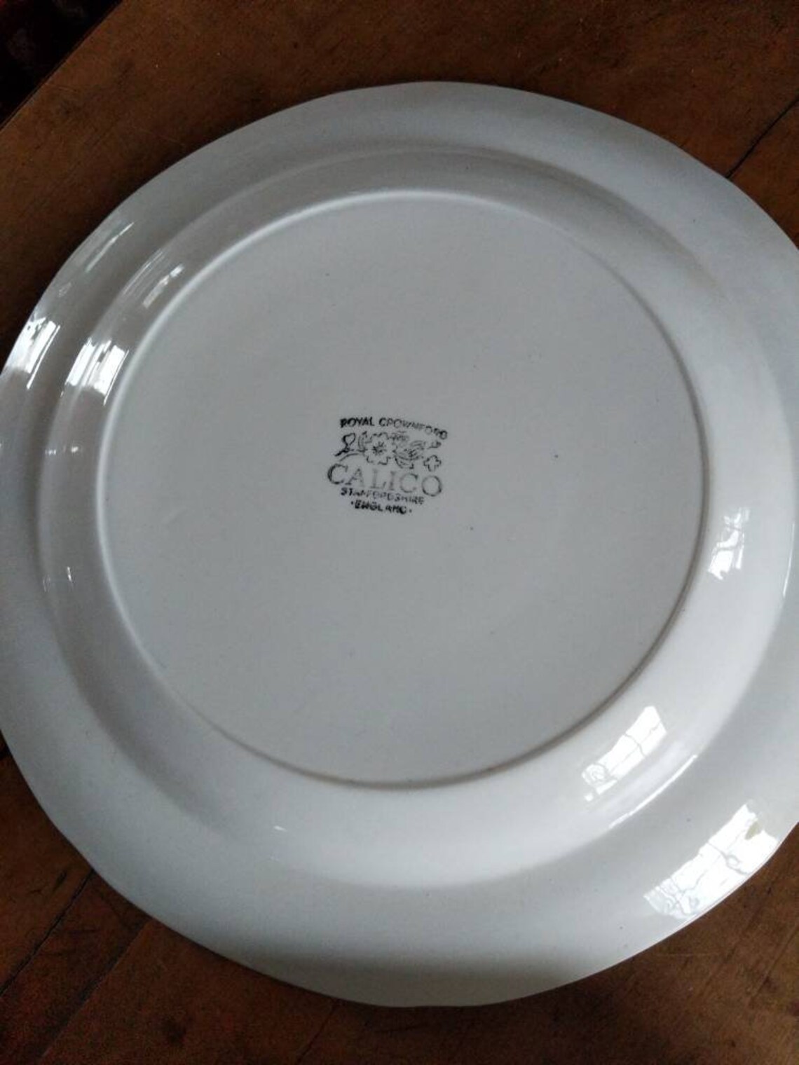 Crownford China Blue Calico Dinner Plates. - Etsy