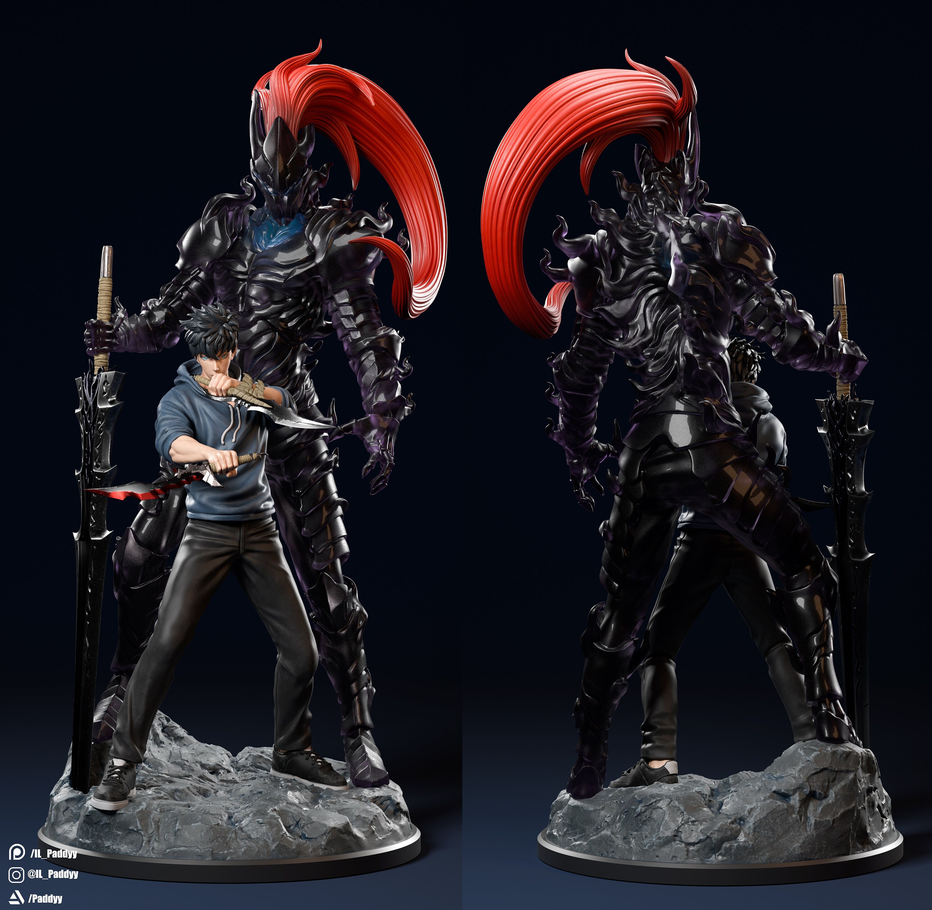 Solo Leveling Sung Jin Woo Figure Colored With Varnish for Solo ...