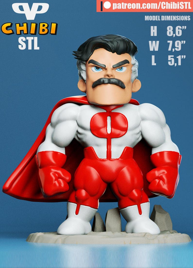 Invincible Omni Man Chibi Figure Different Color Options Acrylic and ...