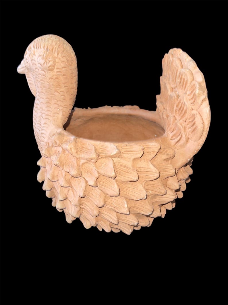 Vintage Terracotta Turkey Planter - Etsy