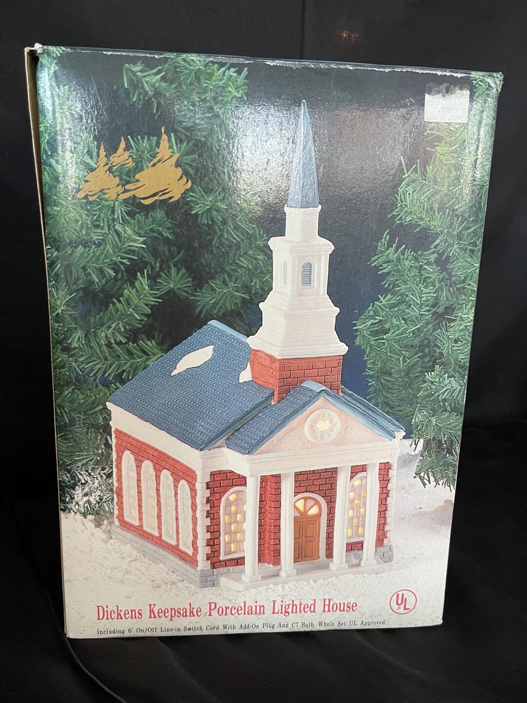 Dickens Keepsake Porcelain Lighted Church House Christmas Village - Etsy