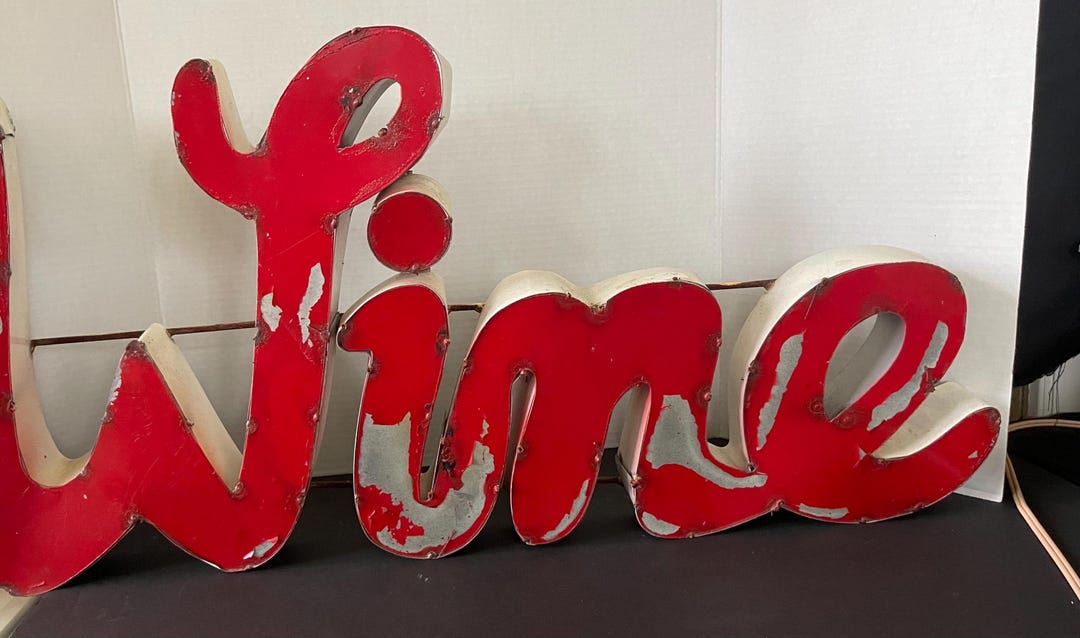 Vintage WINE Sign Home Bar Restaurant Decor - Etsy