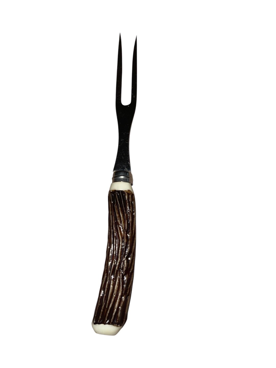 Vintage WARCO Stag Handle Carving Fork | Mid Century Faux Antler Meat ...