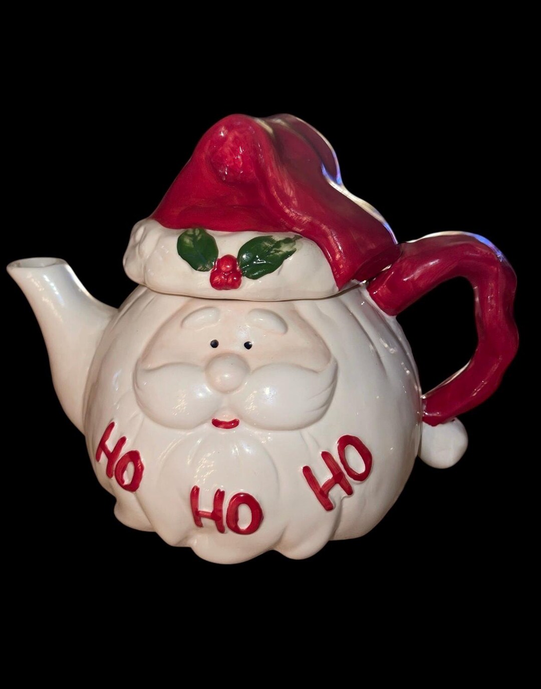 Vintage Santa Claus Ho Ho Ho Tea Pot Christmas EUC - Etsy