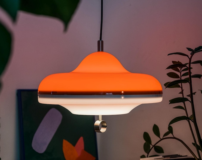 Space Age Pendant Lamp by Glooom - Orange / White - Handmade in the EU ...