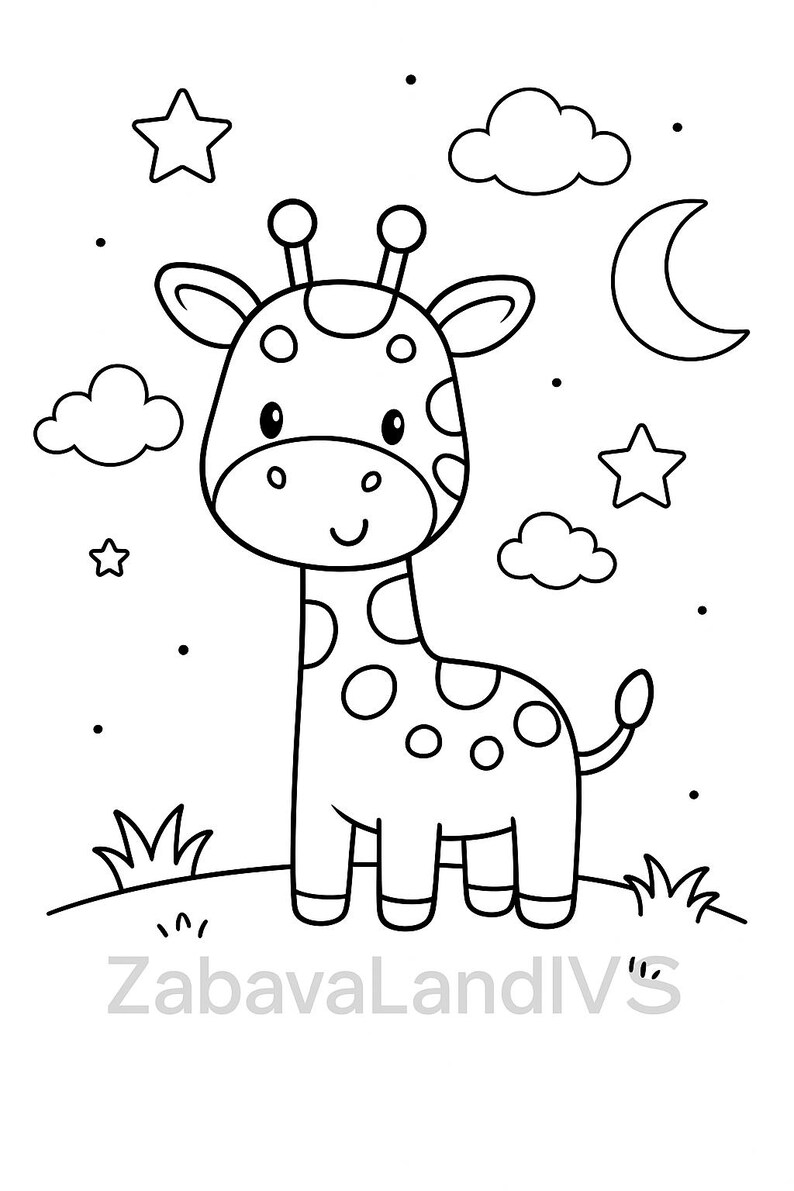 Cute Animal Coloring Book for Kids – 20 Printable Pages – Toddler ...