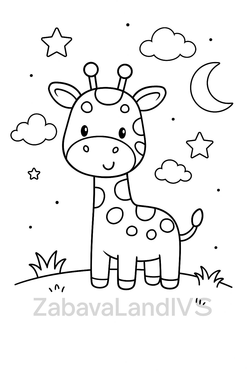 Cute Animal Coloring Book for Kids – 20 Printable Pages – Toddler ...