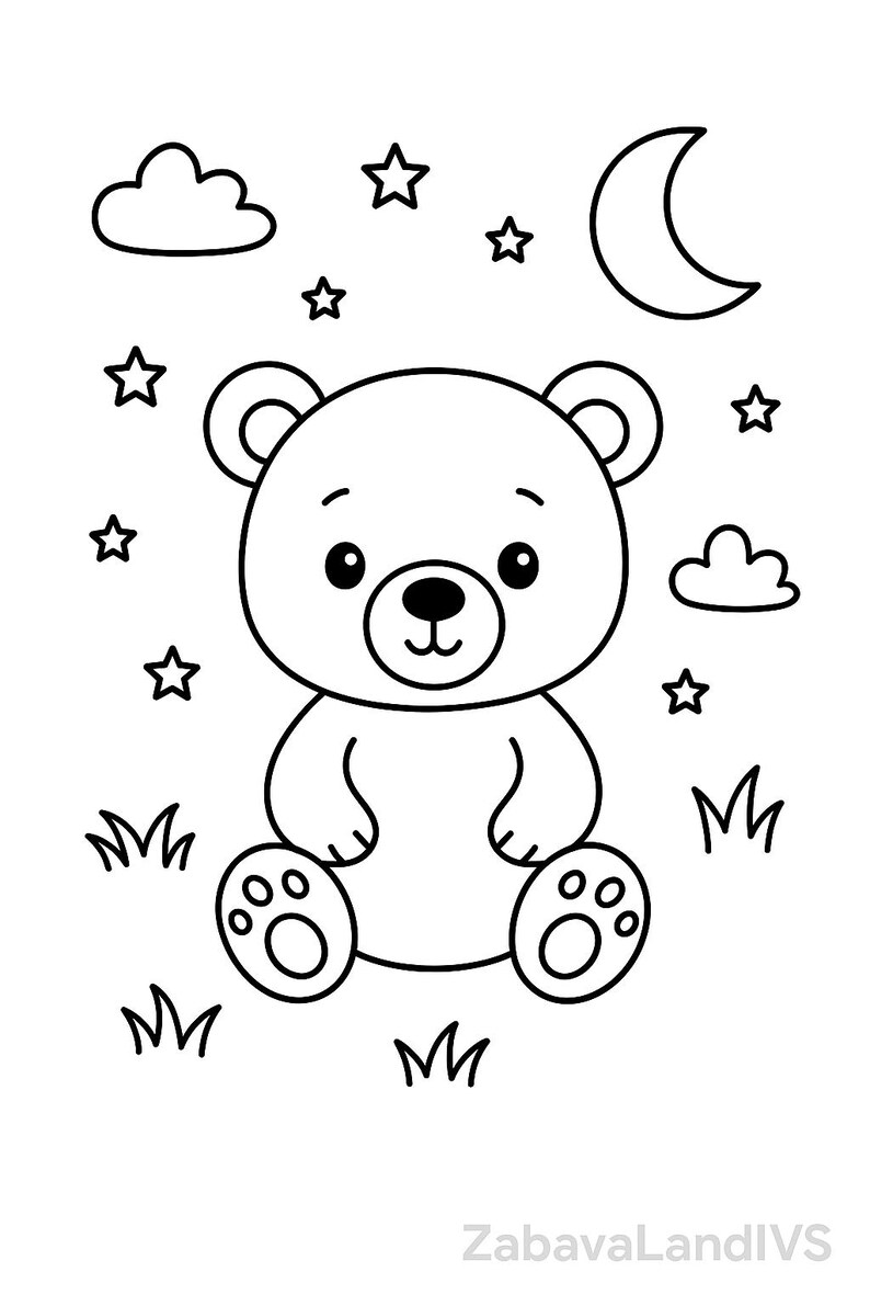 Cute Animal Coloring Book for Kids – 20 Printable Pages – Toddler ...