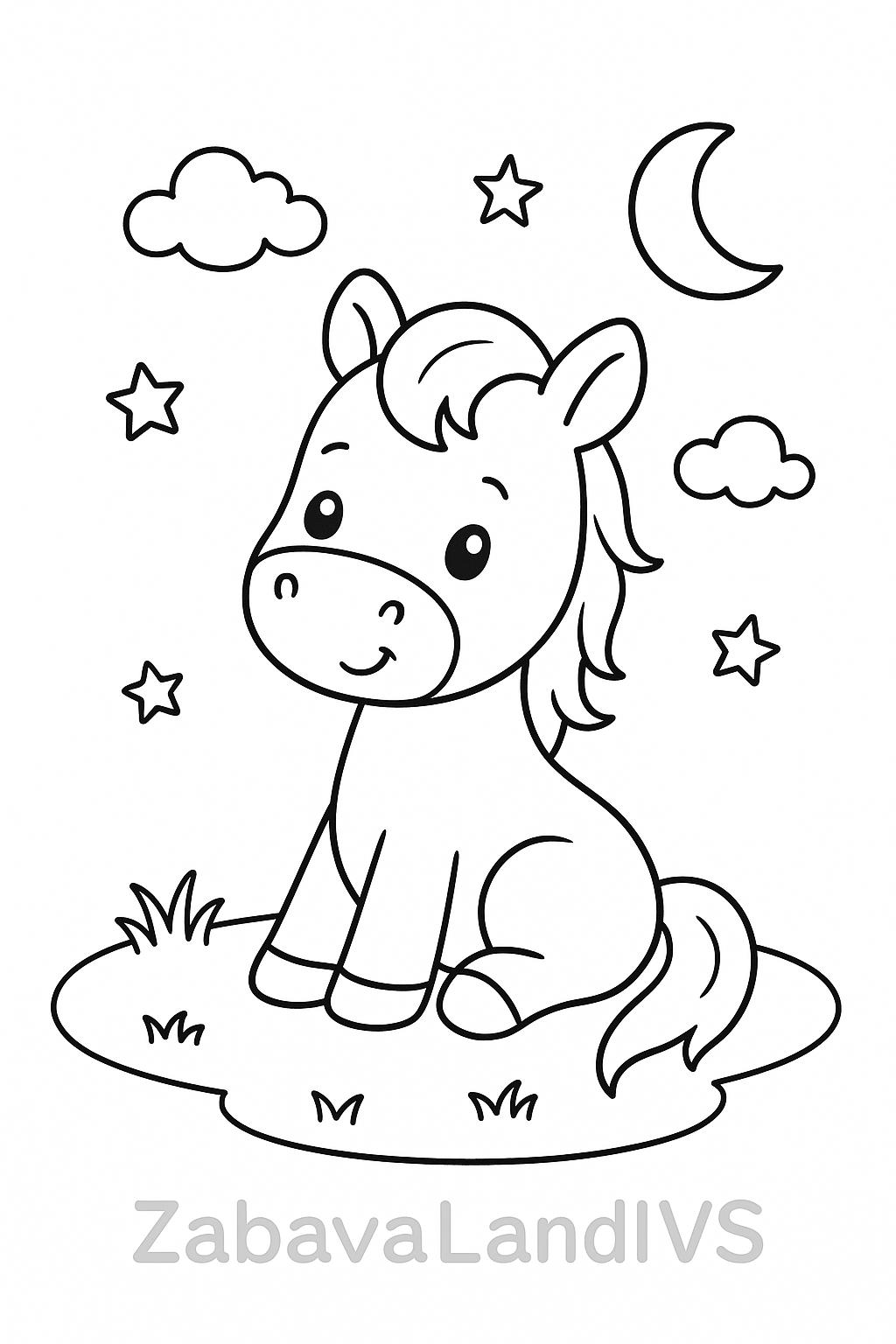 Cute Animal Coloring Book for Kids – 20 Printable Pages – Toddler ...