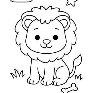 Cute Animal Coloring Book for Kids – 20 Printable Pages – Toddler ...