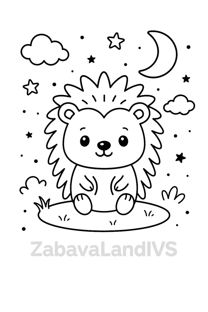 Cute Animal Coloring Book for Kids – 20 Printable Pages – Toddler ...