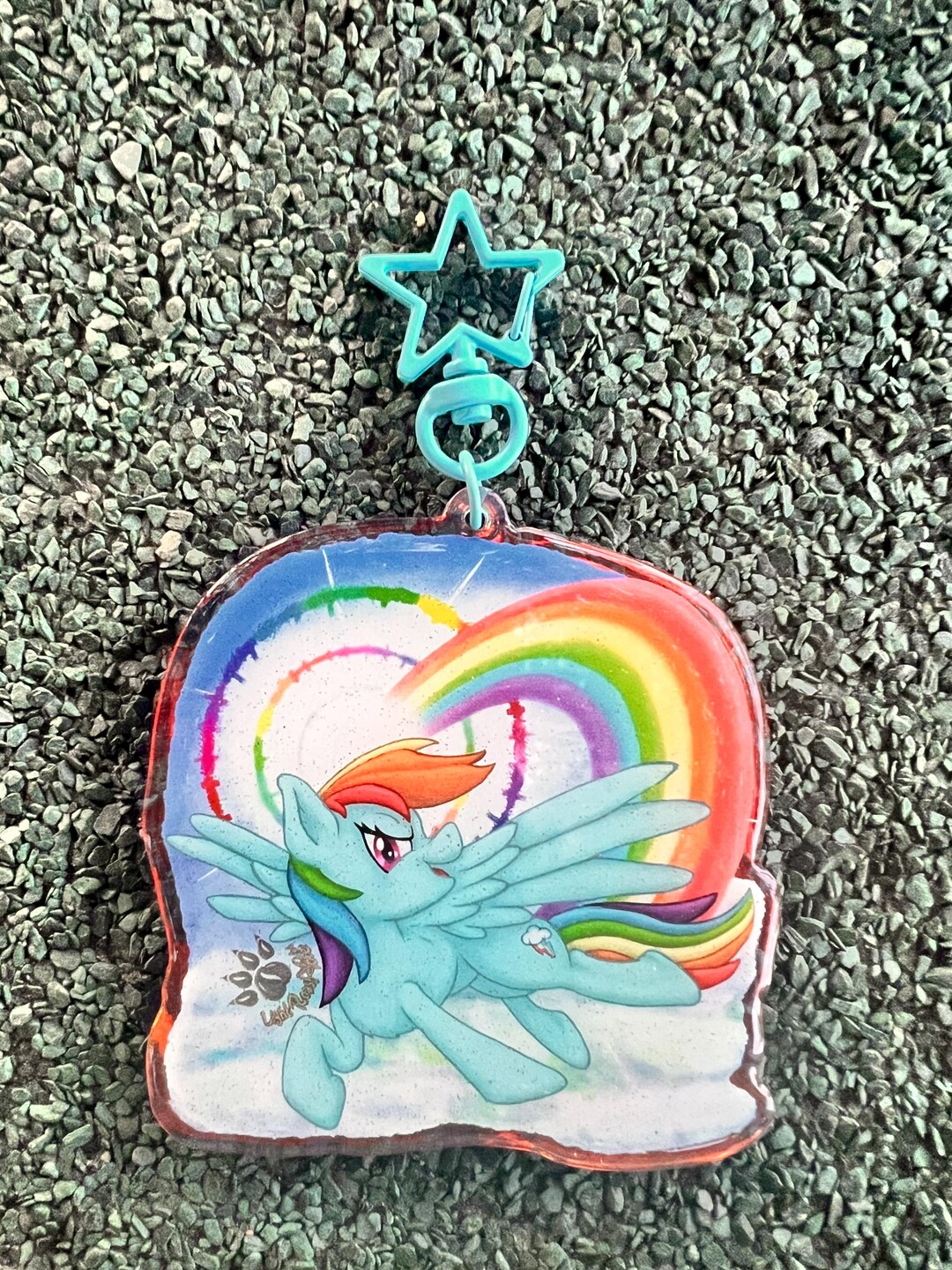Rainbow Dash Boom - 3” Rainbow Acrylic Double Sided Keychain - Etsy