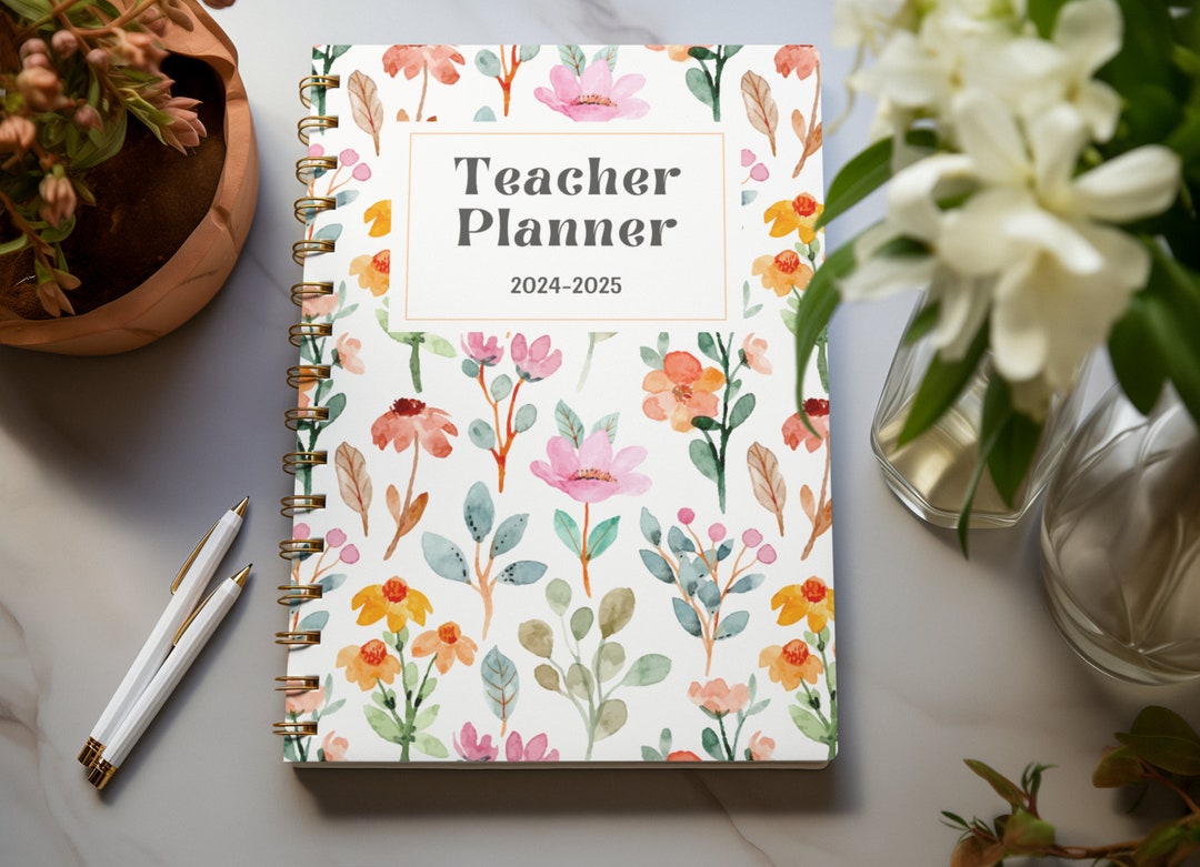 Floral Teacher Organization PRINTABLE Planner, Downloadable Pages ...