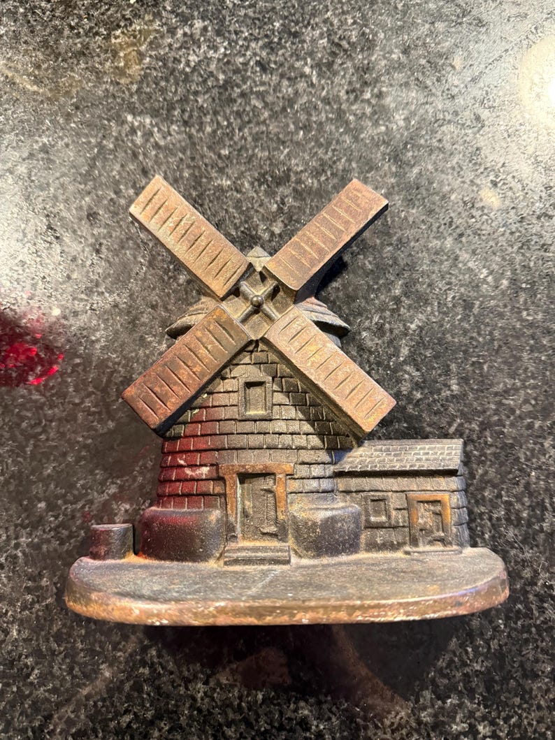 Cast Iron Windmill Doorstop Vintage - Etsy