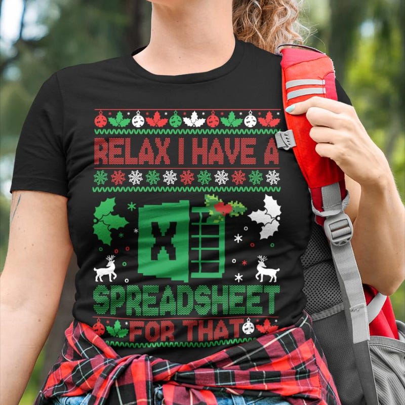 Excel Sheet Ugly Christmas Sweater - Etsy