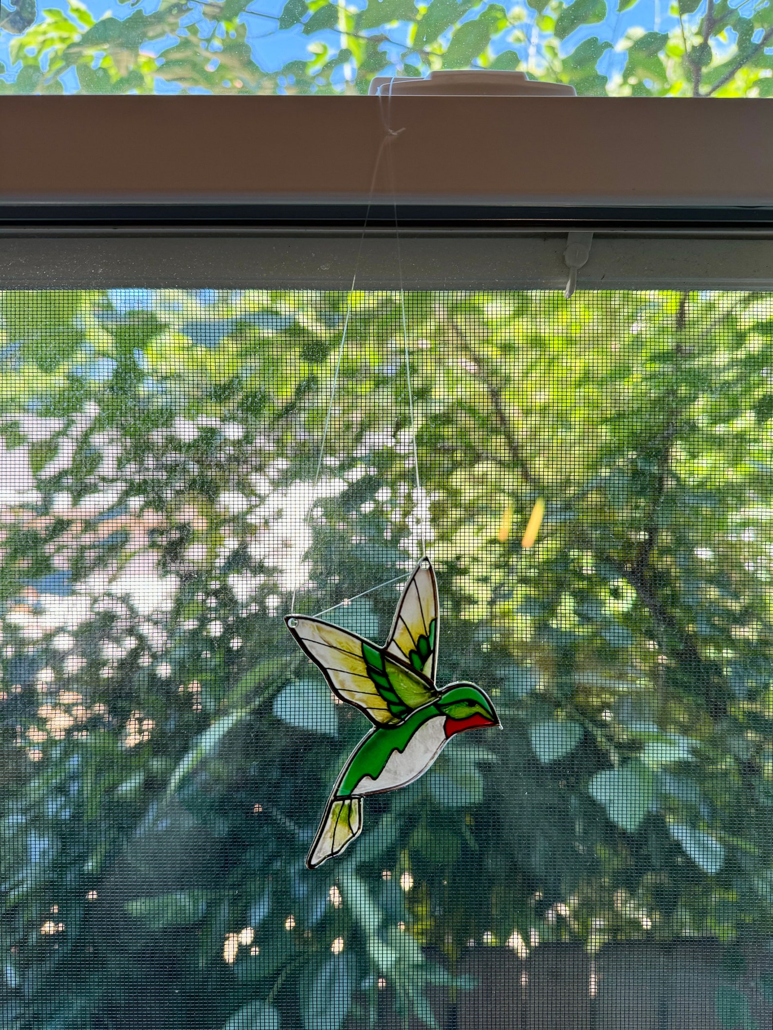 Stained Glass Hummingbird Suncatchers Window Hanging for Home Decor or ...