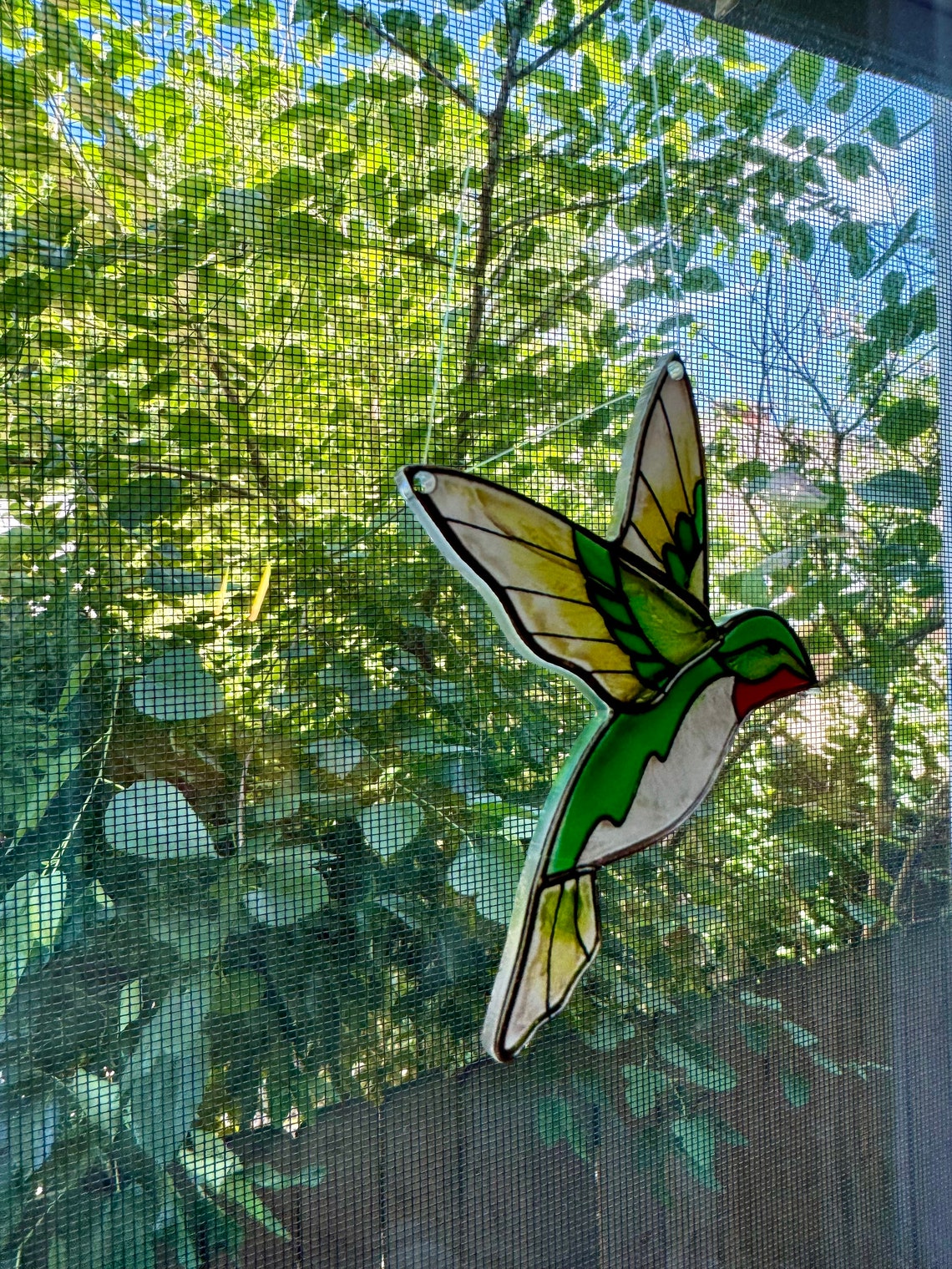Stained Glass Hummingbird Suncatchers Window Hanging for Home Decor or ...