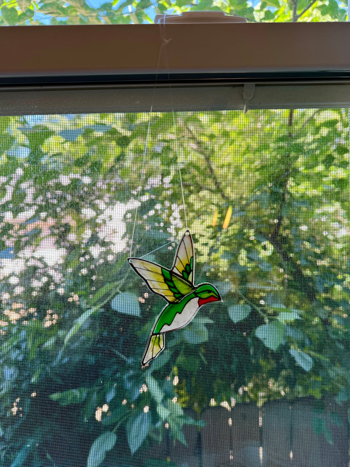 Stained Glass Hummingbird Suncatchers Window Hanging for Home Decor or ...