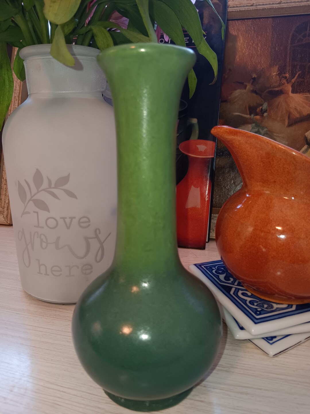 Vintage Rumrill Pottery Arts and Crafts Bud Vase # 182, 1933 Green - Etsy