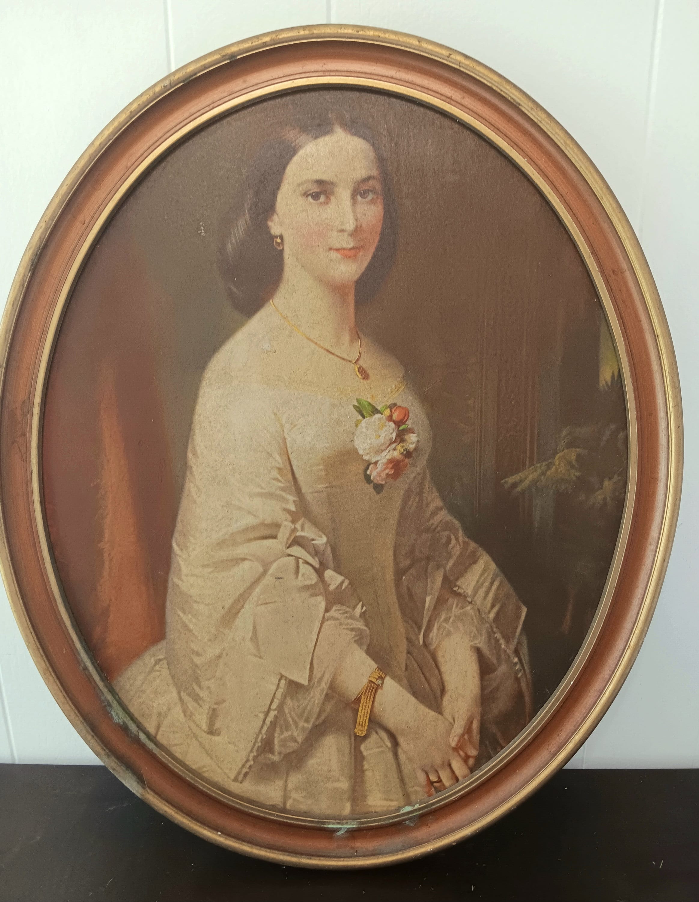 Vintage Print " Southern Belle " Erich Correns Gilt Oval Frame - Etsy