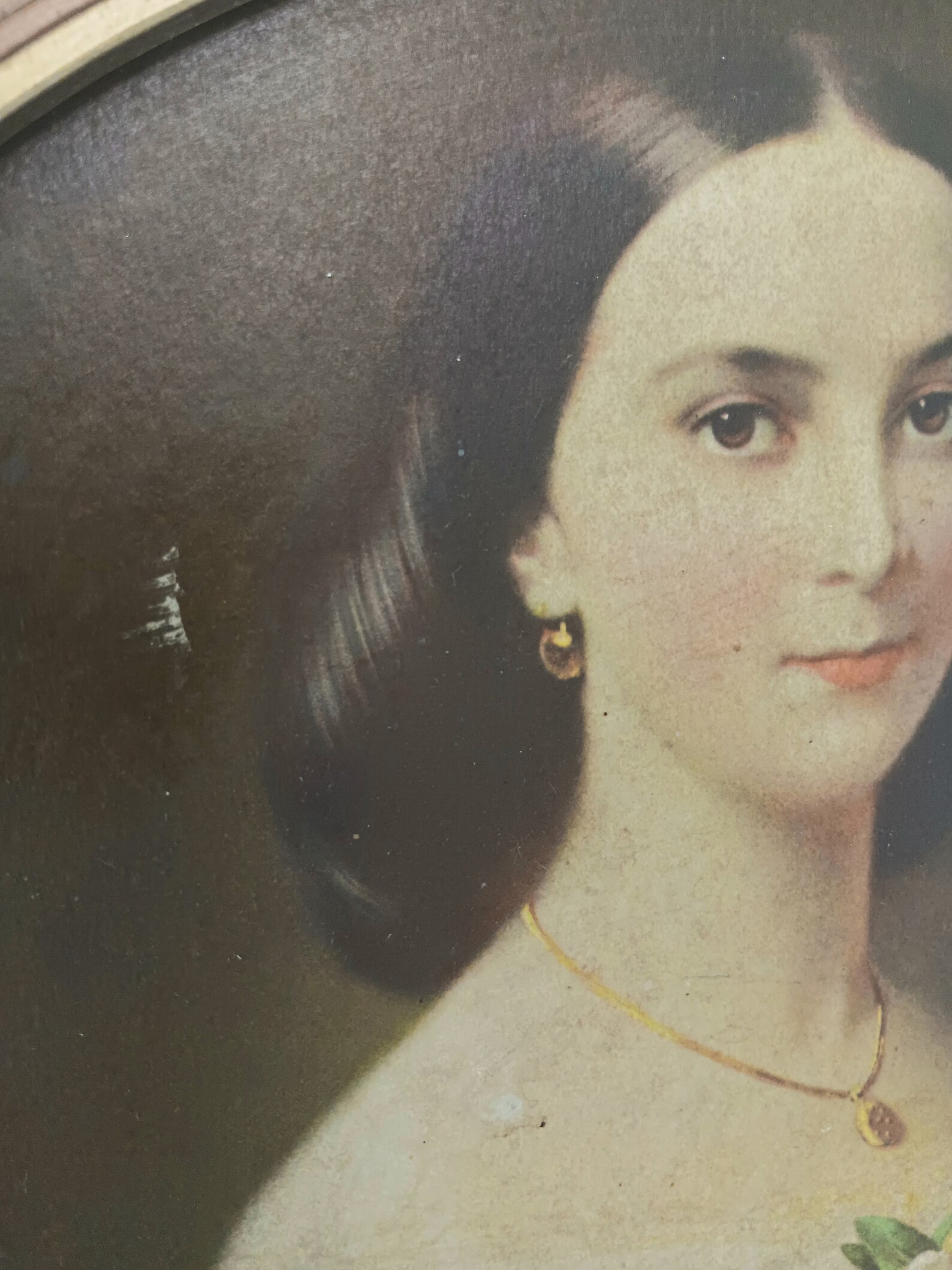 Vintage Print " Southern Belle " Erich Correns Gilt Oval Frame - Etsy