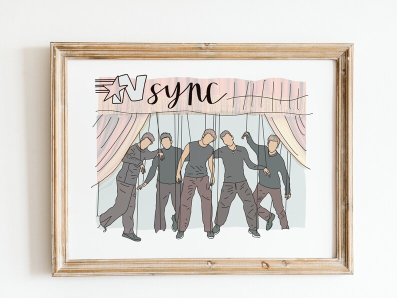 NSYNC Wall Art | Printable + Digital Download | 90s Prints | Minimalist ...