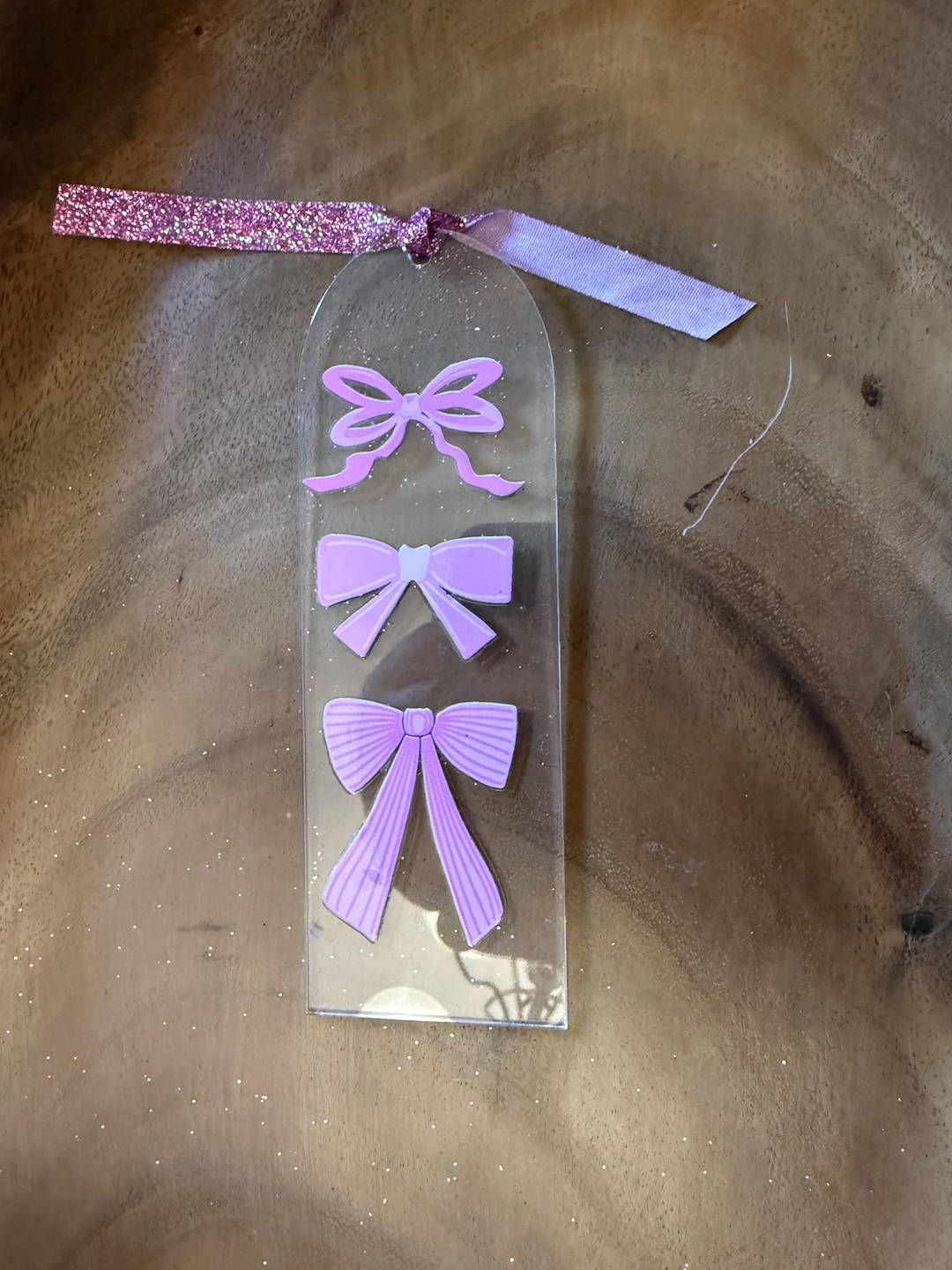 Acrylic Bow Bookmark With Ribbon. - Etsy