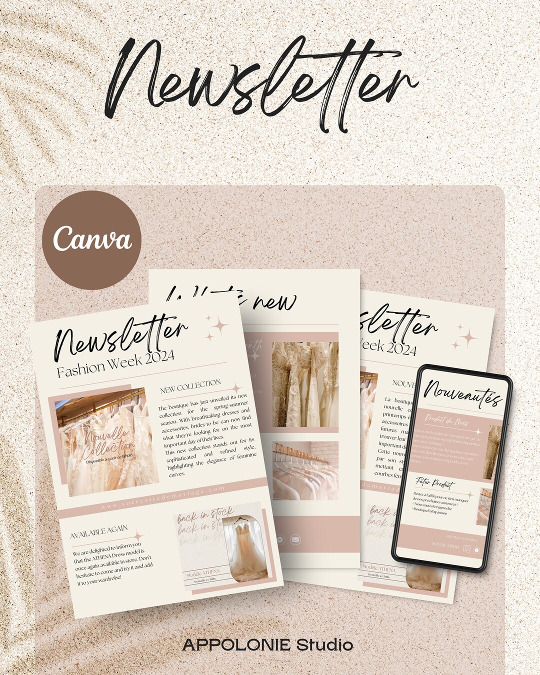 Editable Newsletter Template Canva Template Monthly Newsletter Email ...