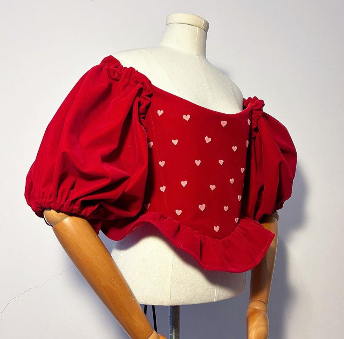 Corset With Hearts Pink and Red - Etsy
