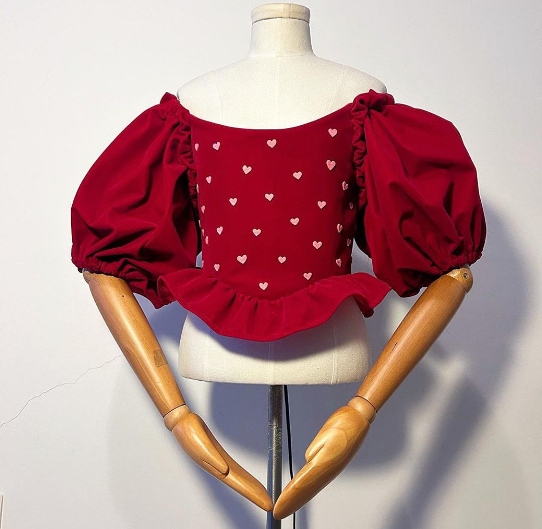 Corset With Hearts Pink and Red - Etsy