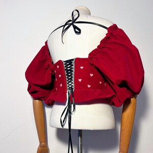 Corset With Hearts Pink and Red - Etsy