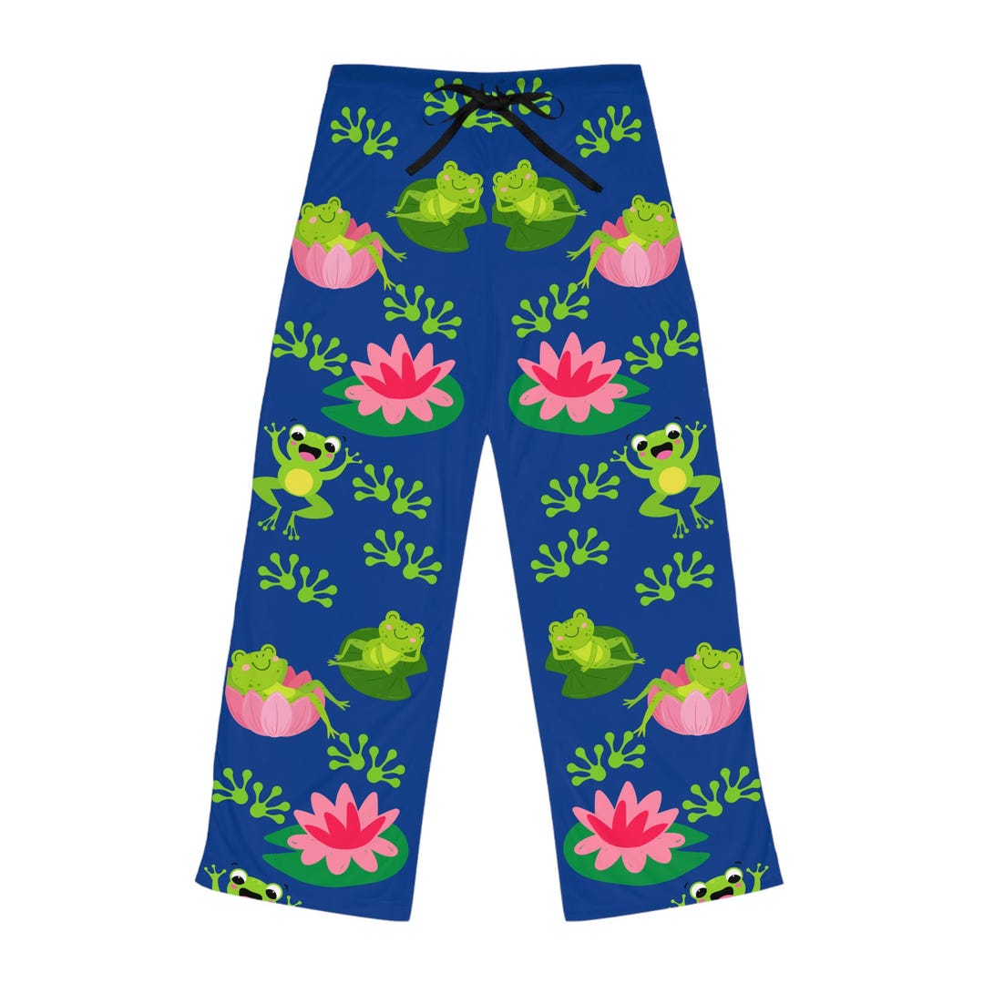 PJ Pants, Frog Pajama Pants, Women's Loungewear, Cute Animal Print ...