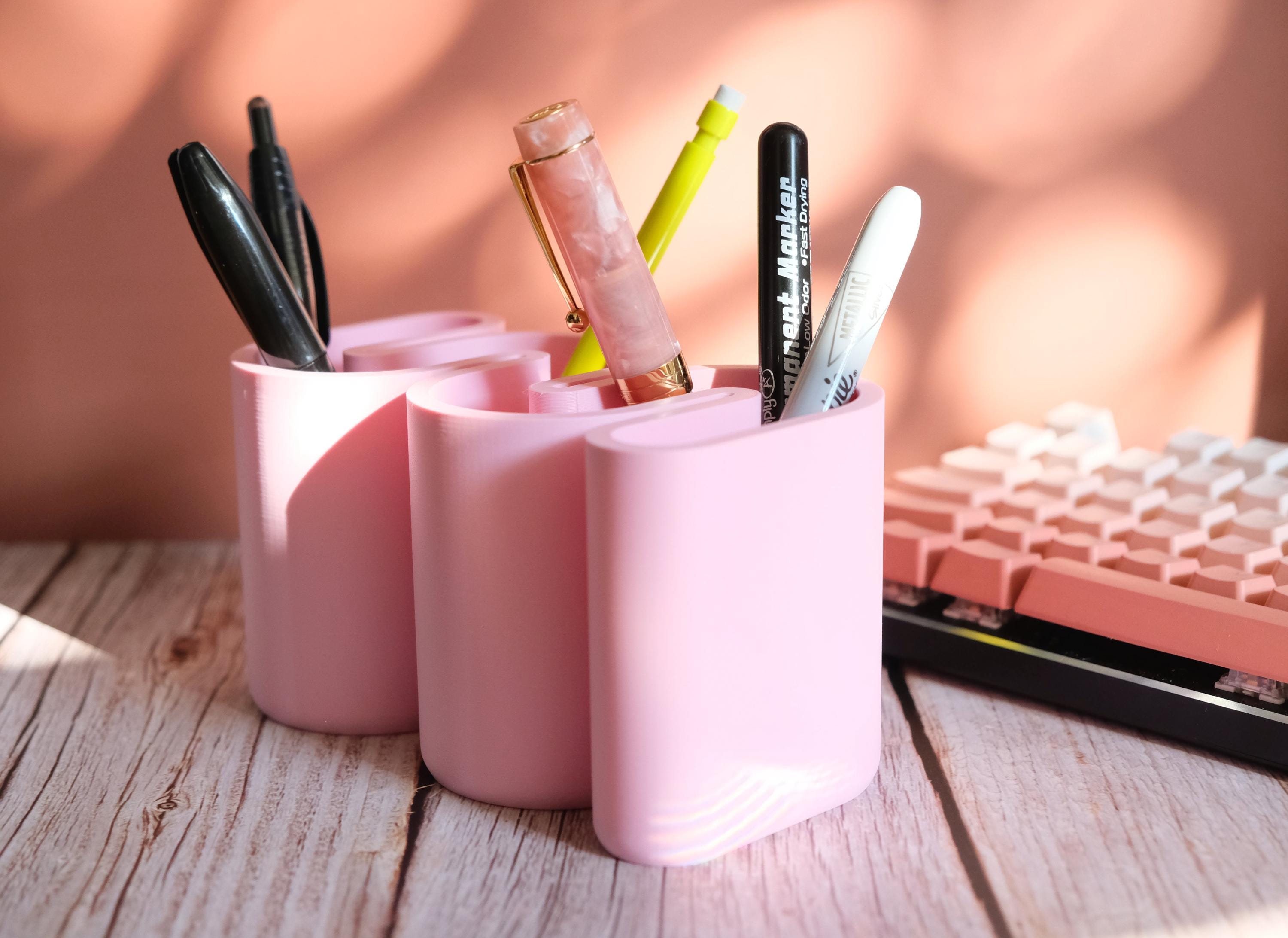 Squiggle Pencil Caddy - Curvy Design Waves Desk Setup Funky Decor Pen ...