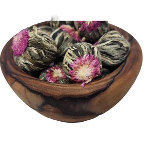 BLOOMING FLOWER TEA Balls Green Tea Flos Gomphrena Globe Amaranth ...