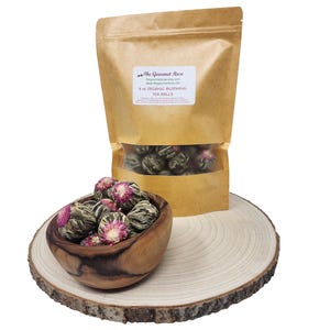 BLOOMING FLOWER TEA Balls Green Tea Flos Gomphrena Globe Amaranth ...