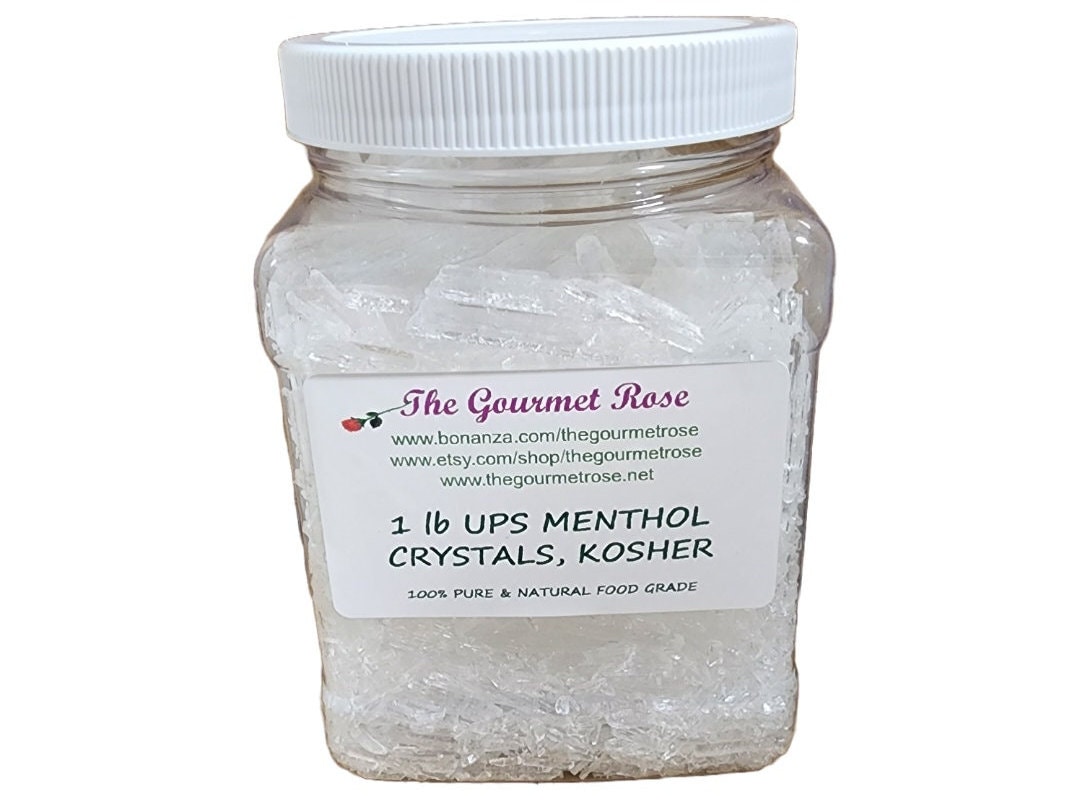 1 Lb USP MENTHOL CRYSTALS Pure Food Grade Cold Extracted Mentha ...