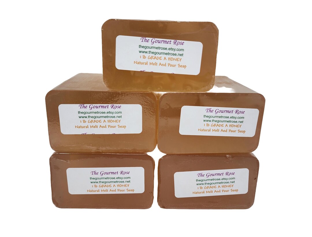 5 Lb HONEY SOAP BASE Melt and Pour Grade A Glycerin Base Glycerine 100% ...