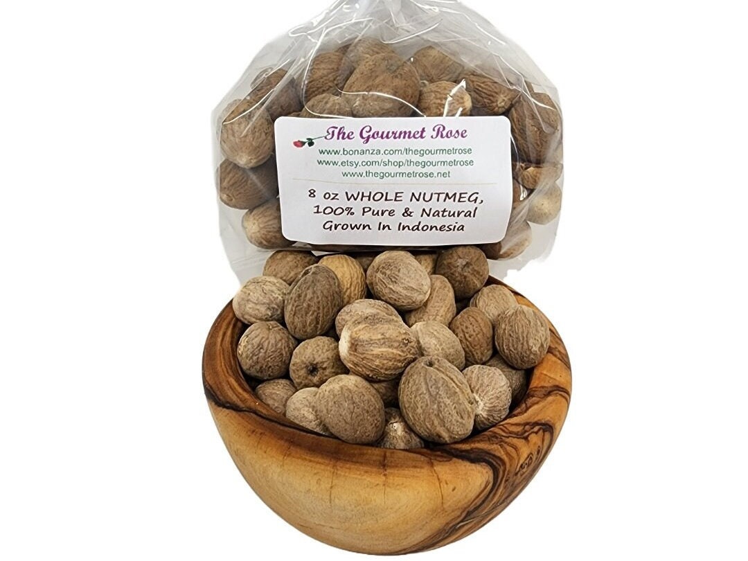 1 Lb NUTMEG ORGANIC WHOLE Spice Gourmet Culinary Food Grade Bulk ...