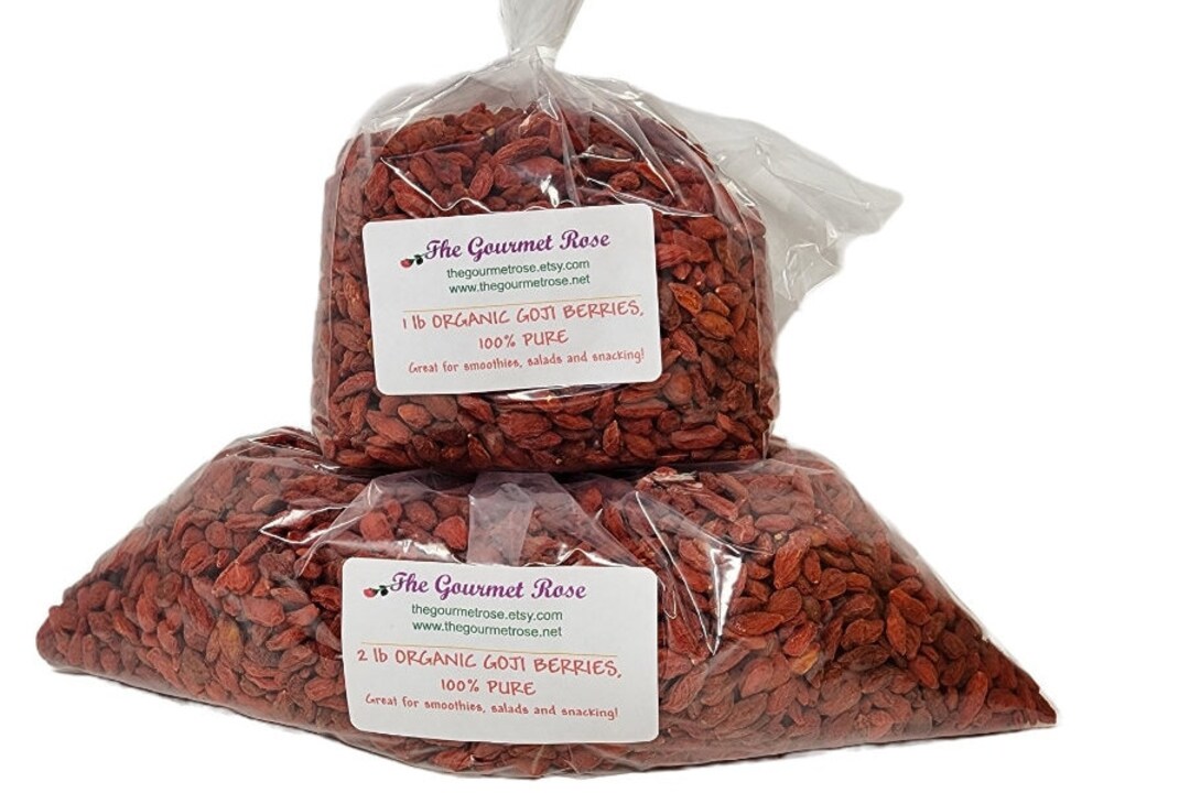 ORGANIC GOJI BERRIES Certified Wolfberry Wolf Berry Dehydrated Dry ...