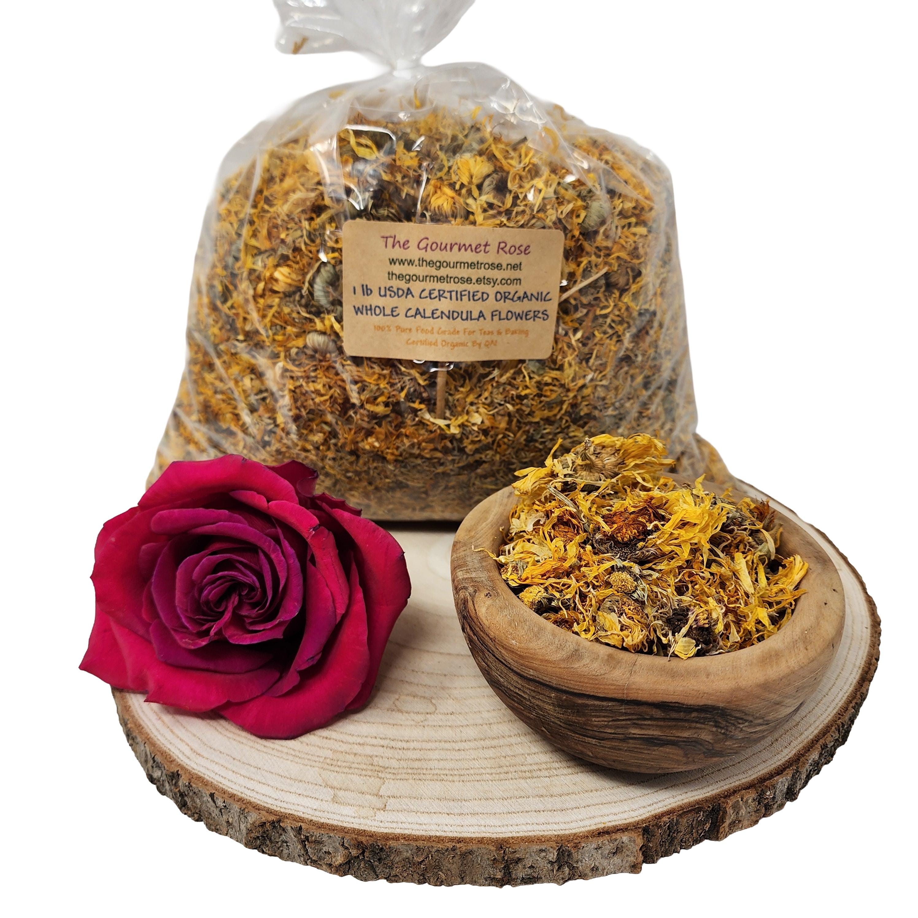 1 Lb ORGANIC CALENDULA MARIGOLD Whole Certified Kosher Flowers Dried ...