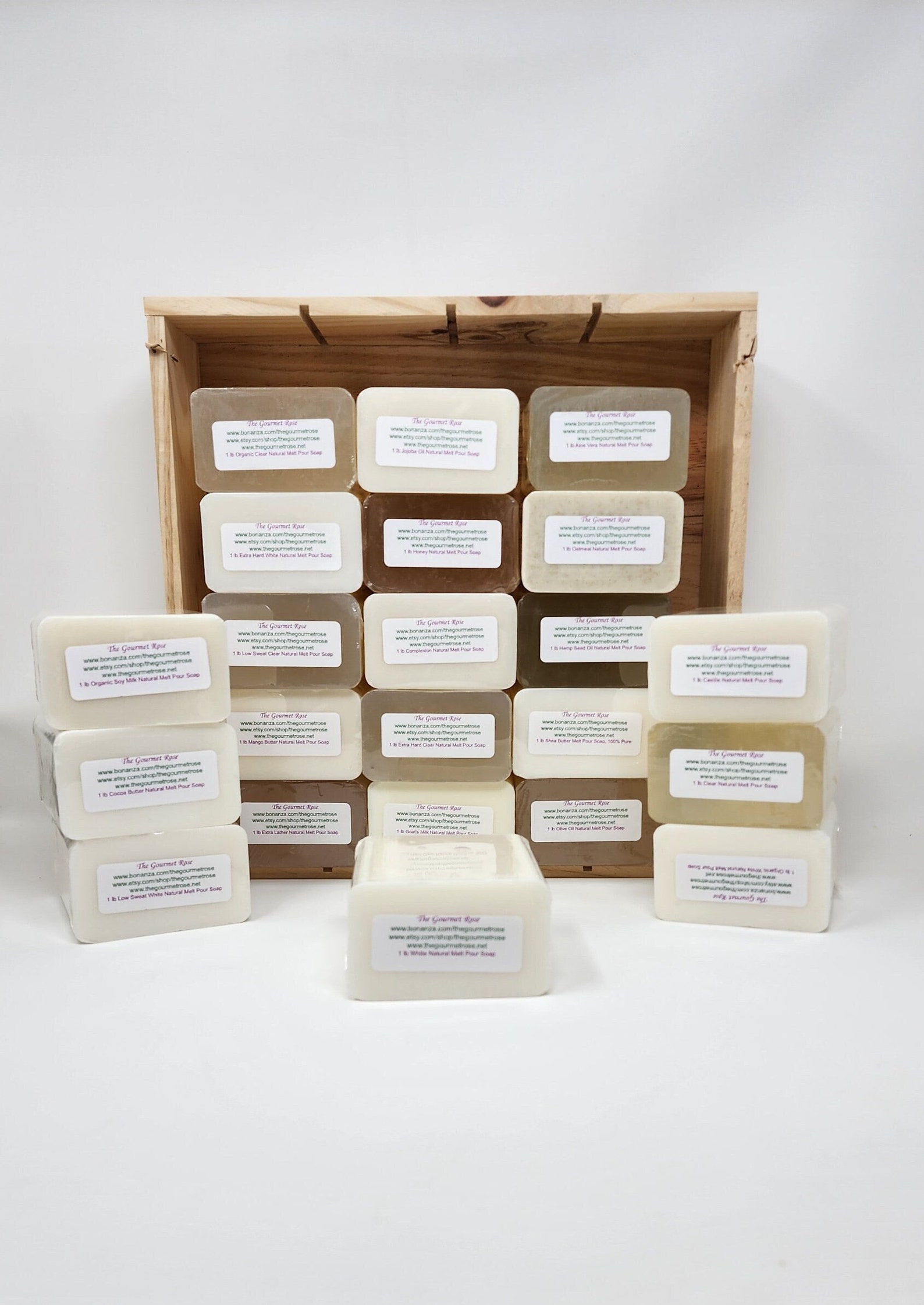 24 Lb MELT AND POUR Soap Variety Sampler Pack 100% All Natural Glycerin ...