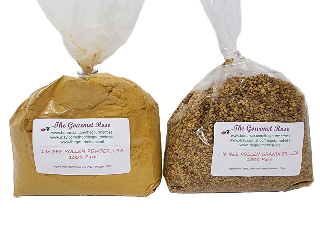 1 Lb ORGANIC BEE POLLEN Powder Beads Pastilles Granules Wild Crafted ...