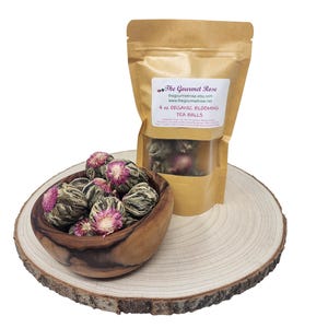 BLOOMING FLOWER TEA Balls Green Tea Flos Gomphrena Globe Amaranth ...