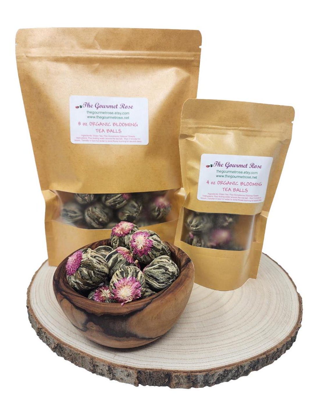 BLOOMING FLOWER TEA Balls Green Tea Flos Gomphrena Globe Amaranth ...