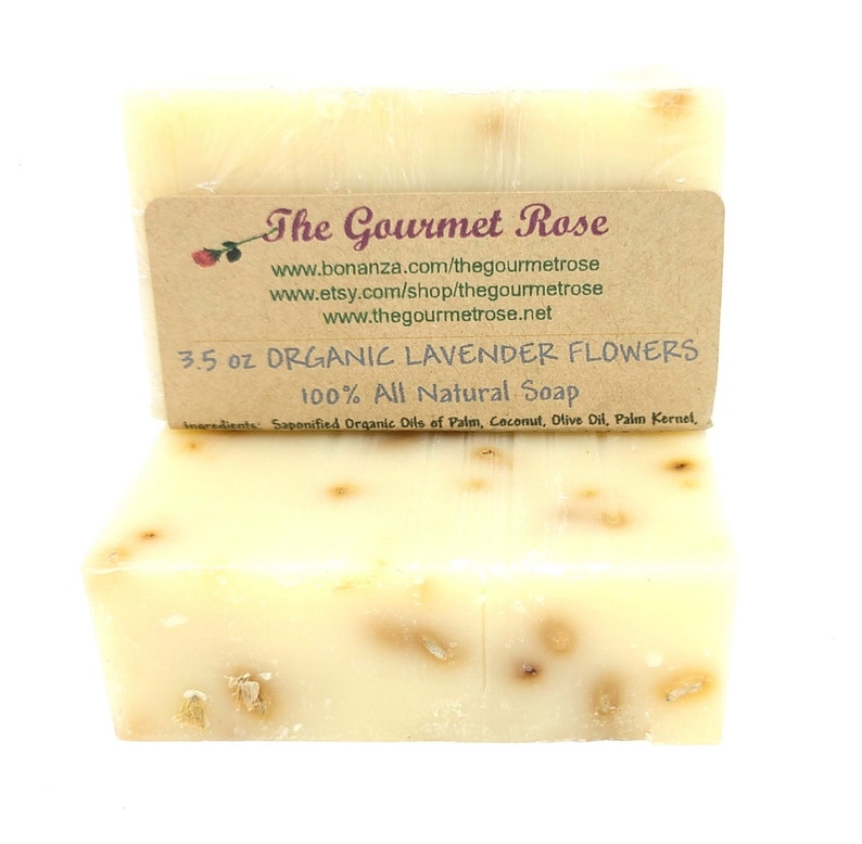 ORGANIC LAVENDER FLOWERS Soap Buds Bar Handmade 100% All Natural Bath ...