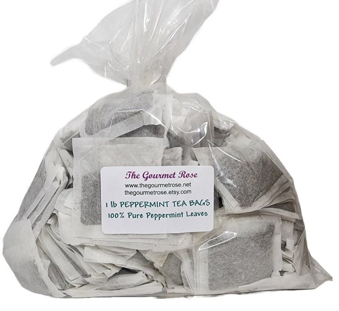 1 Lb PEPPERMINT TEA BAGS Dried Leaf Leaves Herb Herbal Mint Mentha ...