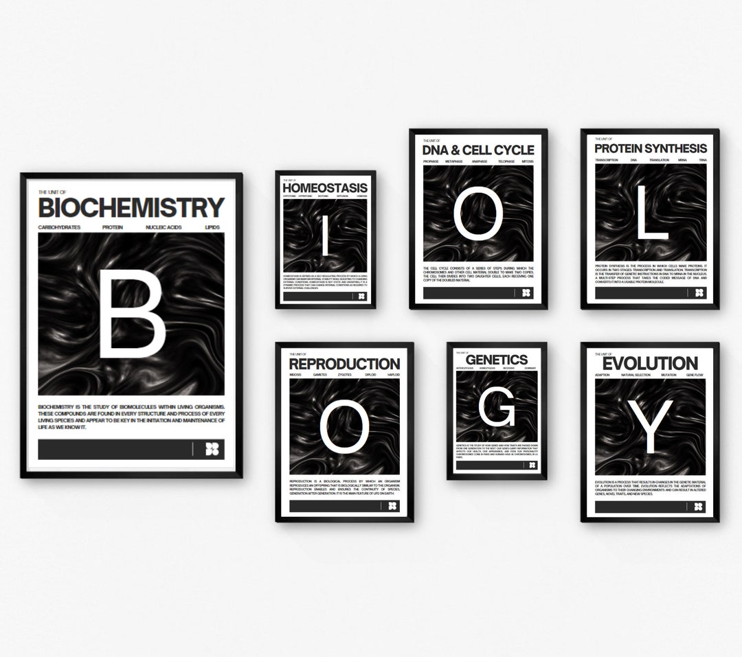 Biology Classroom Posters: High School Science Vocabulary (set of 7 ...