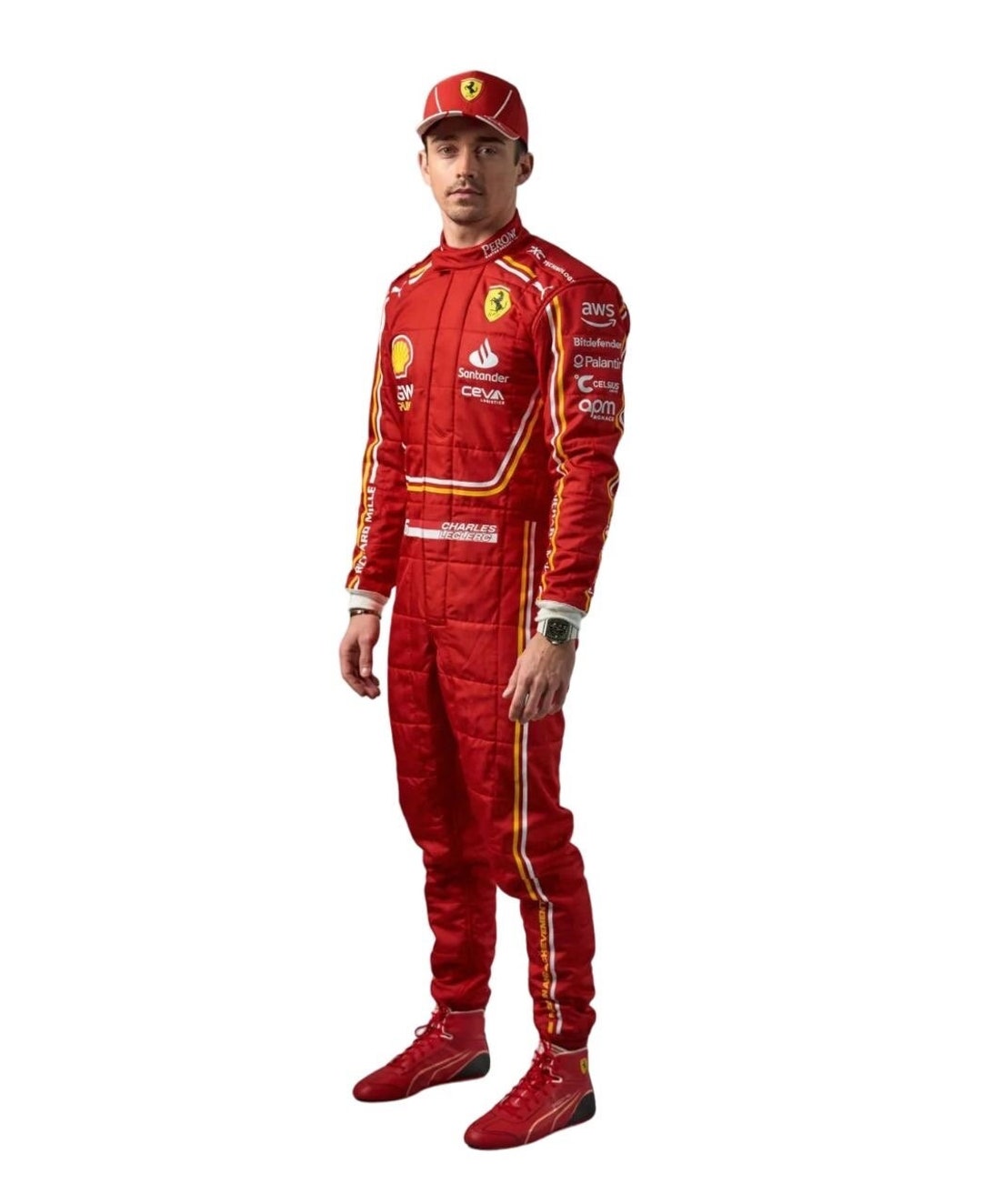 Ferrari Go Kart Racing Suit 2024 With Custom 3D Sublimation Printing ...